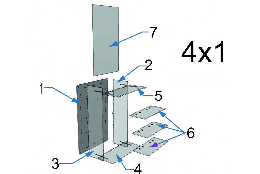Atlantic 40013 Multicase 4x1: For 4 pieces 1/18 scale cars - atlantic ...